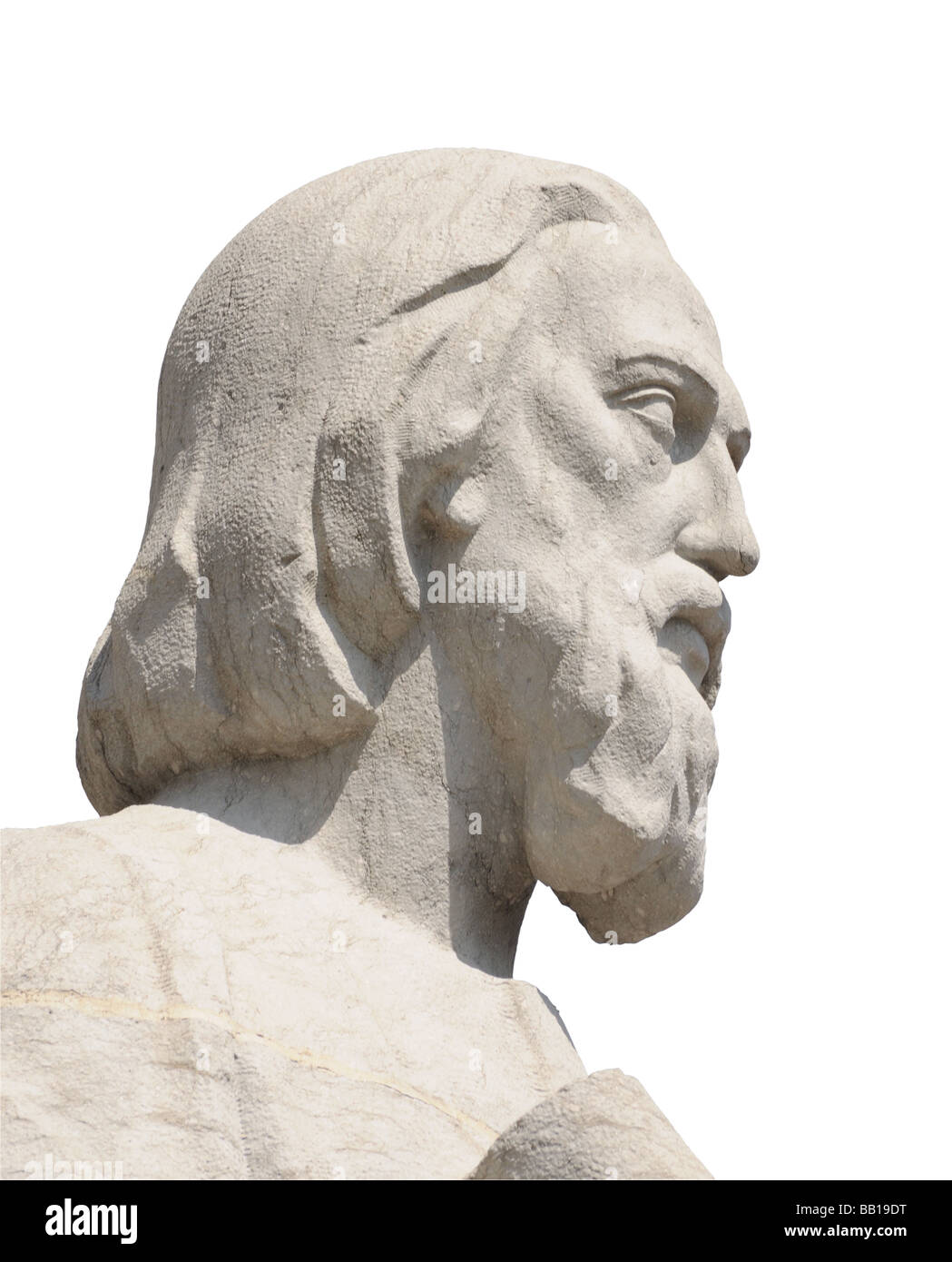 Apostle statue isolated on white background. Temple del Sagrat Cor in ...