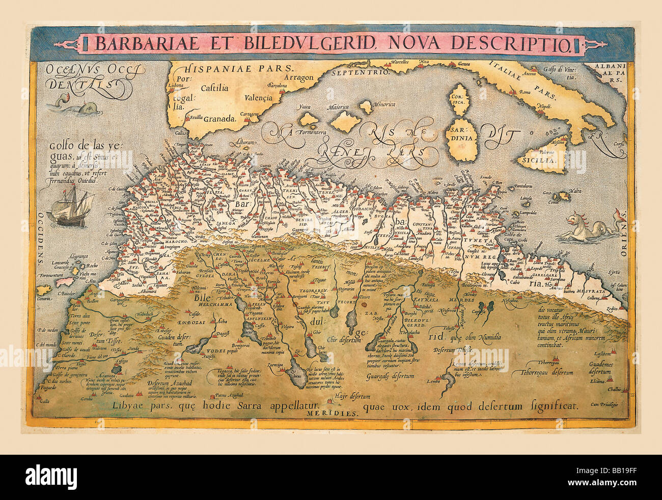 Map of Northern Africa Stock Photo - Alamy