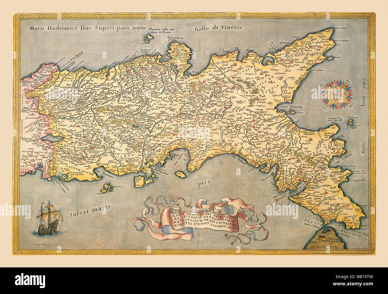 Map of Southern Italy Stock Photo - Alamy