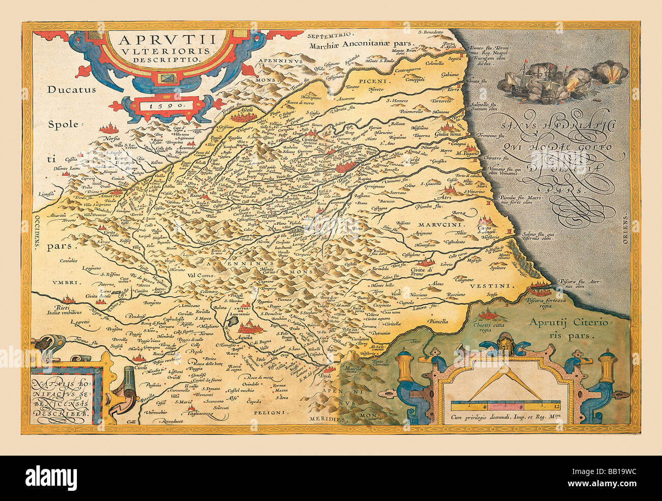 Map of Northeastern Italy Stock Photo - Alamy