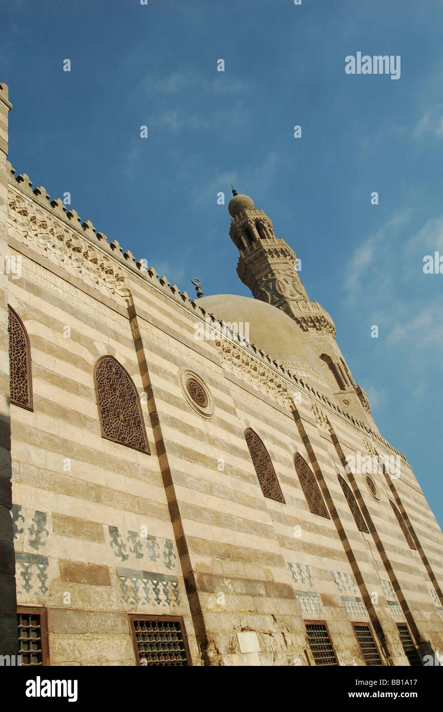 EGYPT, Cairo. Stone facade of a big mosque, and its fine carvings (RF ...