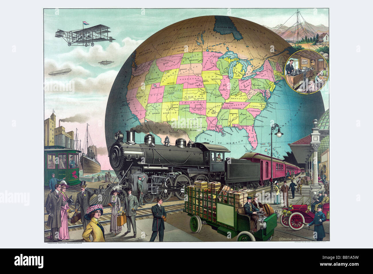 Twentieth century transportation Stock Photo - Alamy