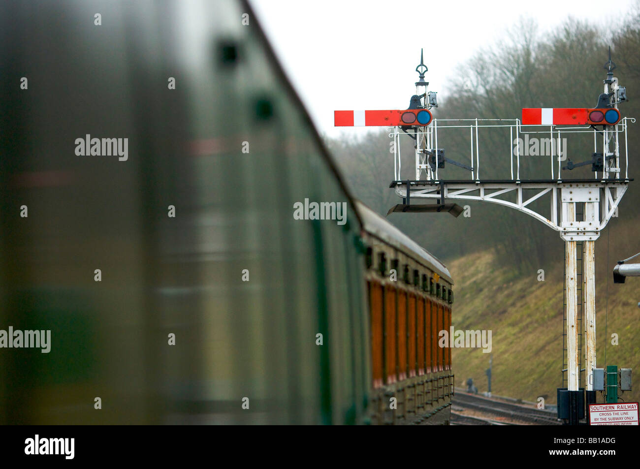 Details from the restored steam train line Tghe Bluebell Railway in ...