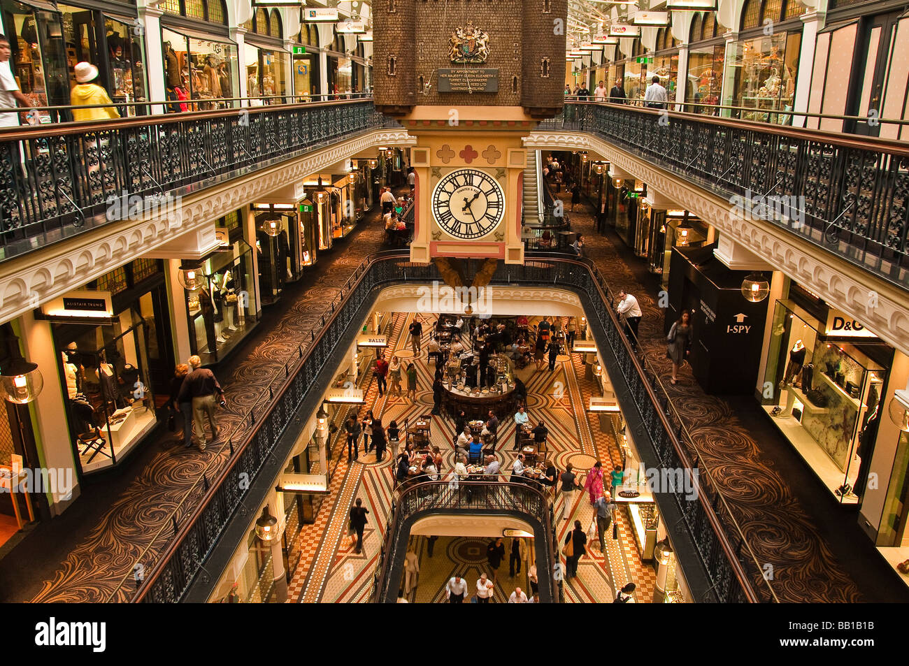 Turret Clock in Queen Victoria Building Sydney Australia Stock Photo ...