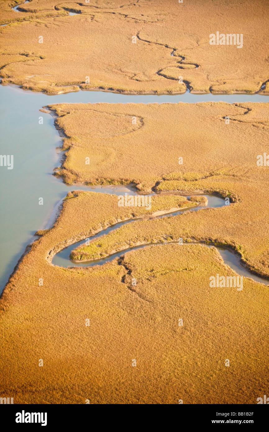 Aerial View River Estuary Delta Stock Photos & Aerial View River ...