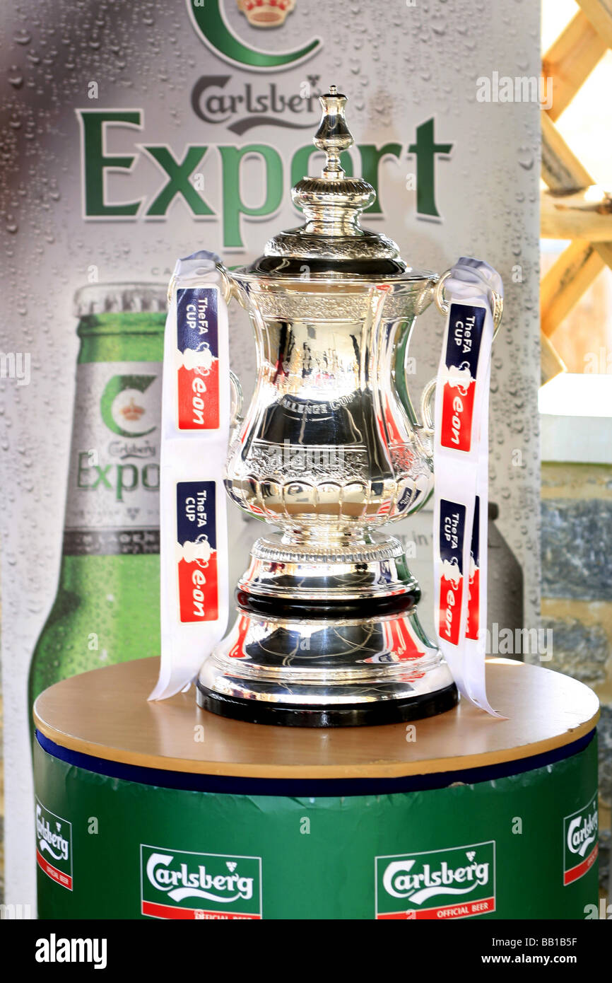 The FA Cup on display for fans to see before the big game at the end of ...