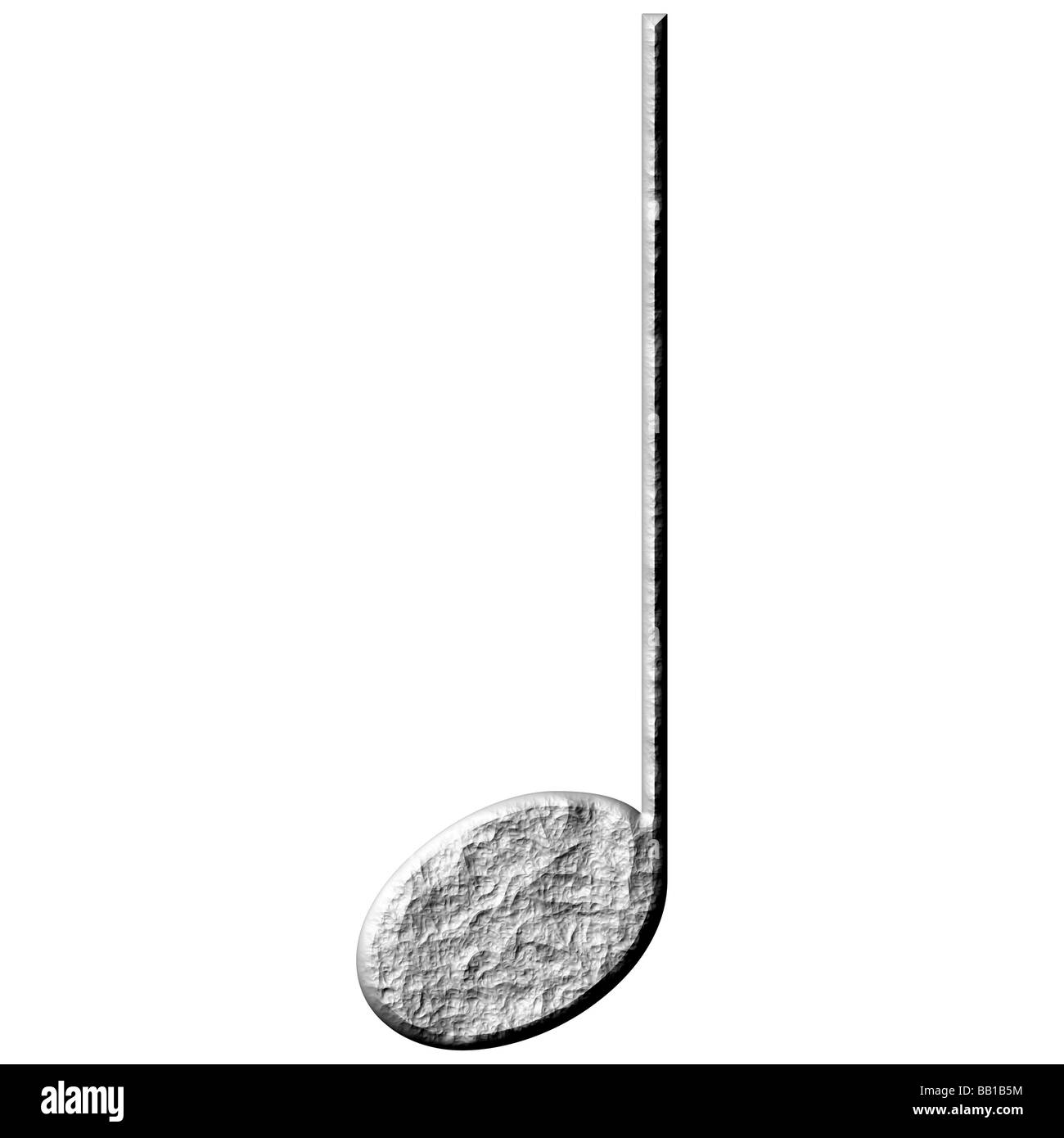 3d stone quarter note Stock Photo - Alamy