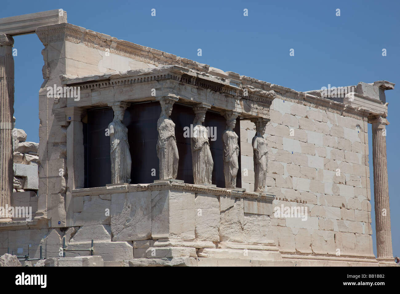The elegant building known as the Erechtheion Stock Photo - Alamy