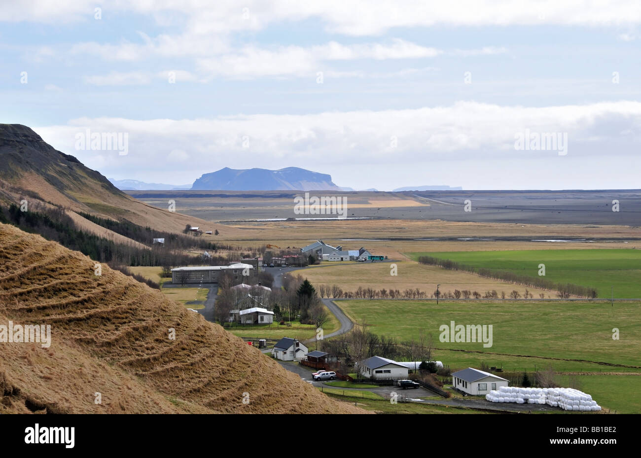 A former island rises from the coastal lowlands east of the former ...