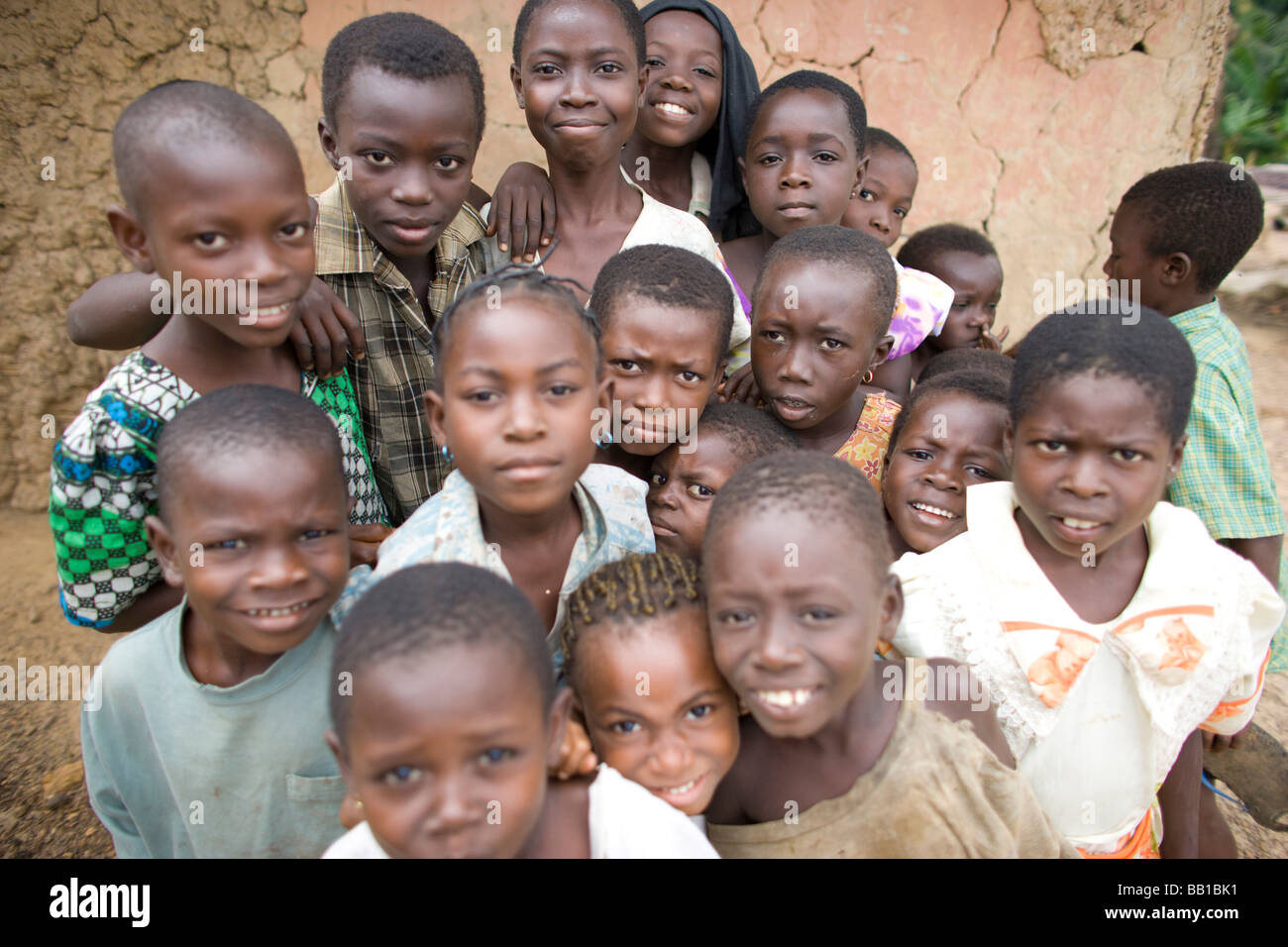 Group of children, Dakoto Junction, Ghana, Africa Stock Photo - Alamy