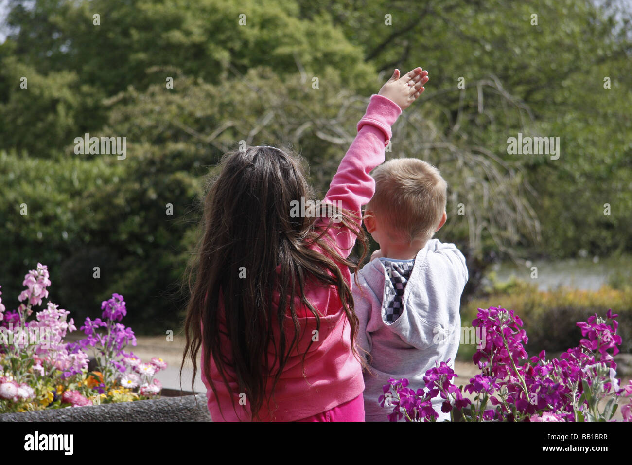 Look, over there Stock Photo - Alamy