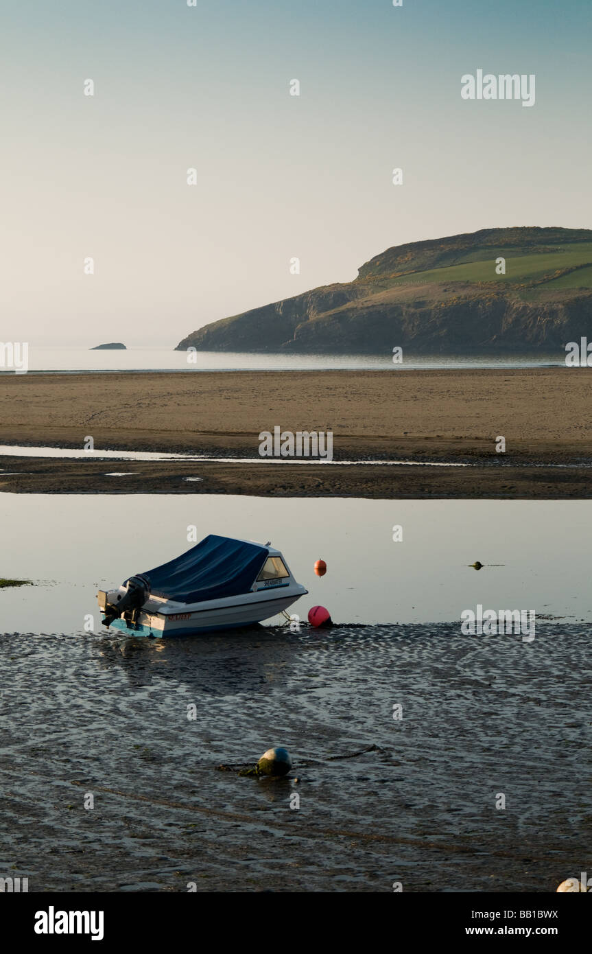 The beach and estuary at the Parrog Newport Pembrokeshire Coast ...