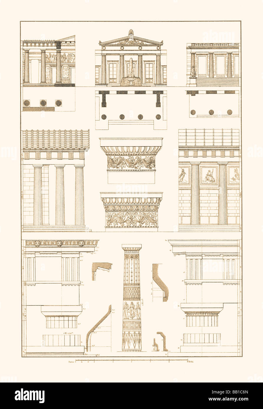 Doric temple drawing hi-res stock photography and images - Alamy