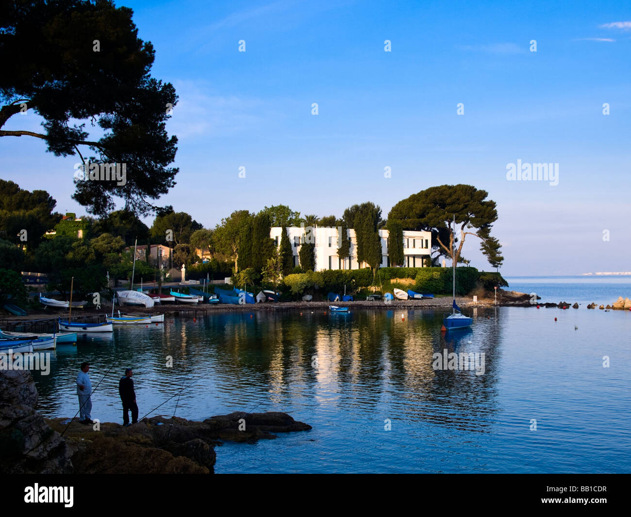 Picturesque corner of the Cap d'Antibes on the French Riviera Stock ...