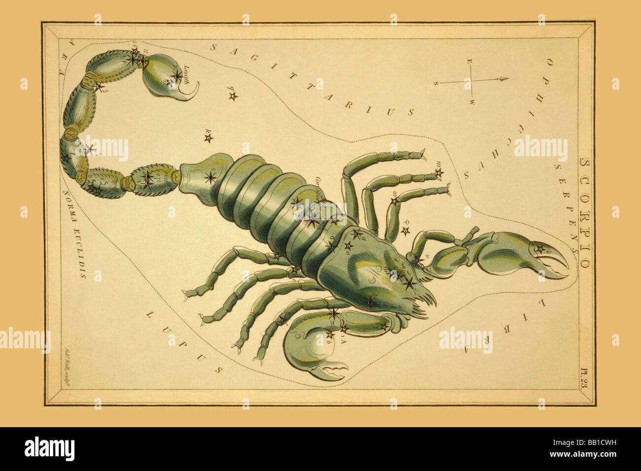 Astronomical chart scorpio hi-res stock photography and images - Alamy