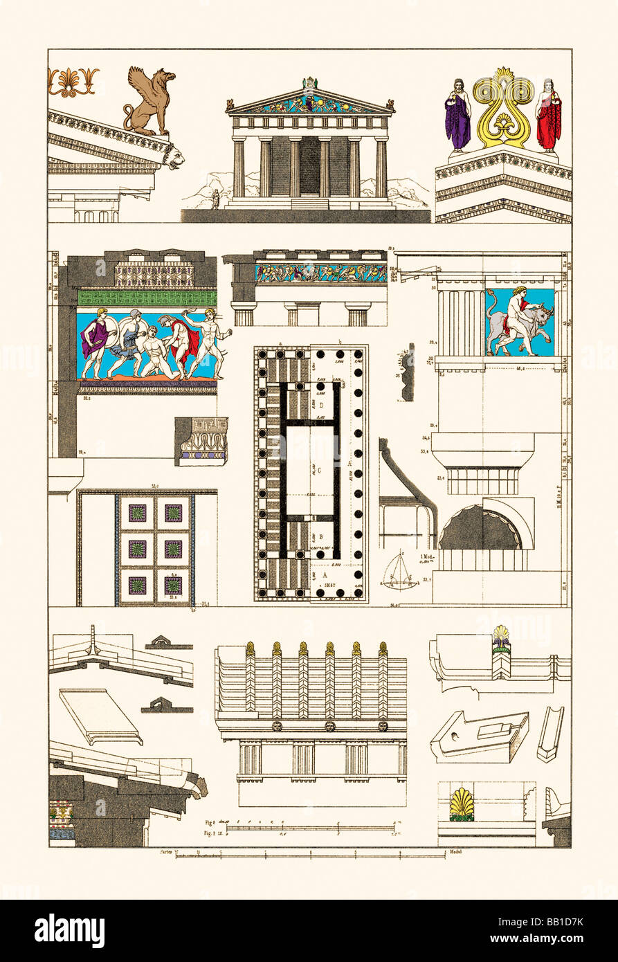 Greek polychrome architecture hi-res stock photography and images - Alamy