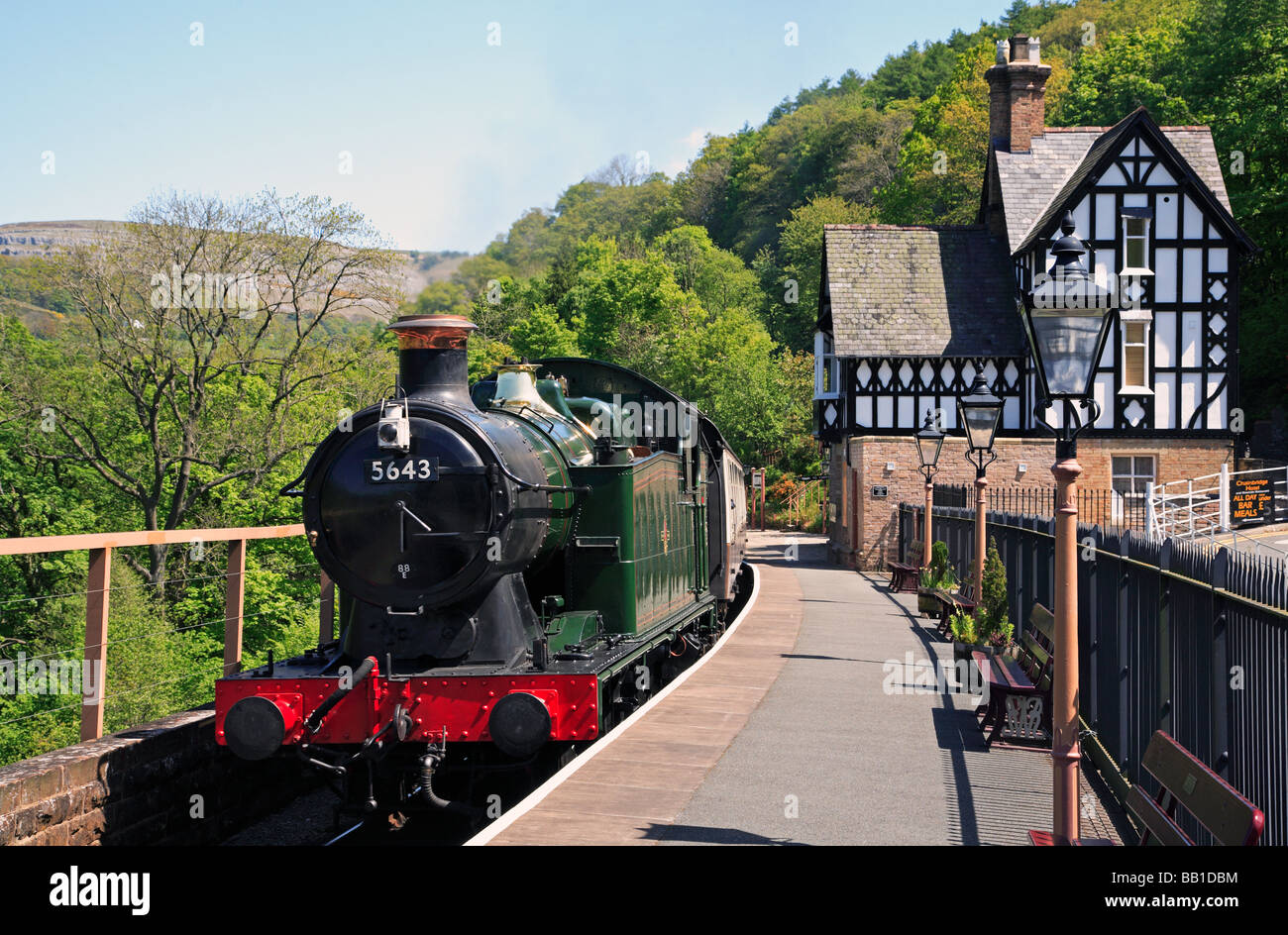 Tank Engine at Berwyn Station Llangollen Denbighshire North Wales UK ...