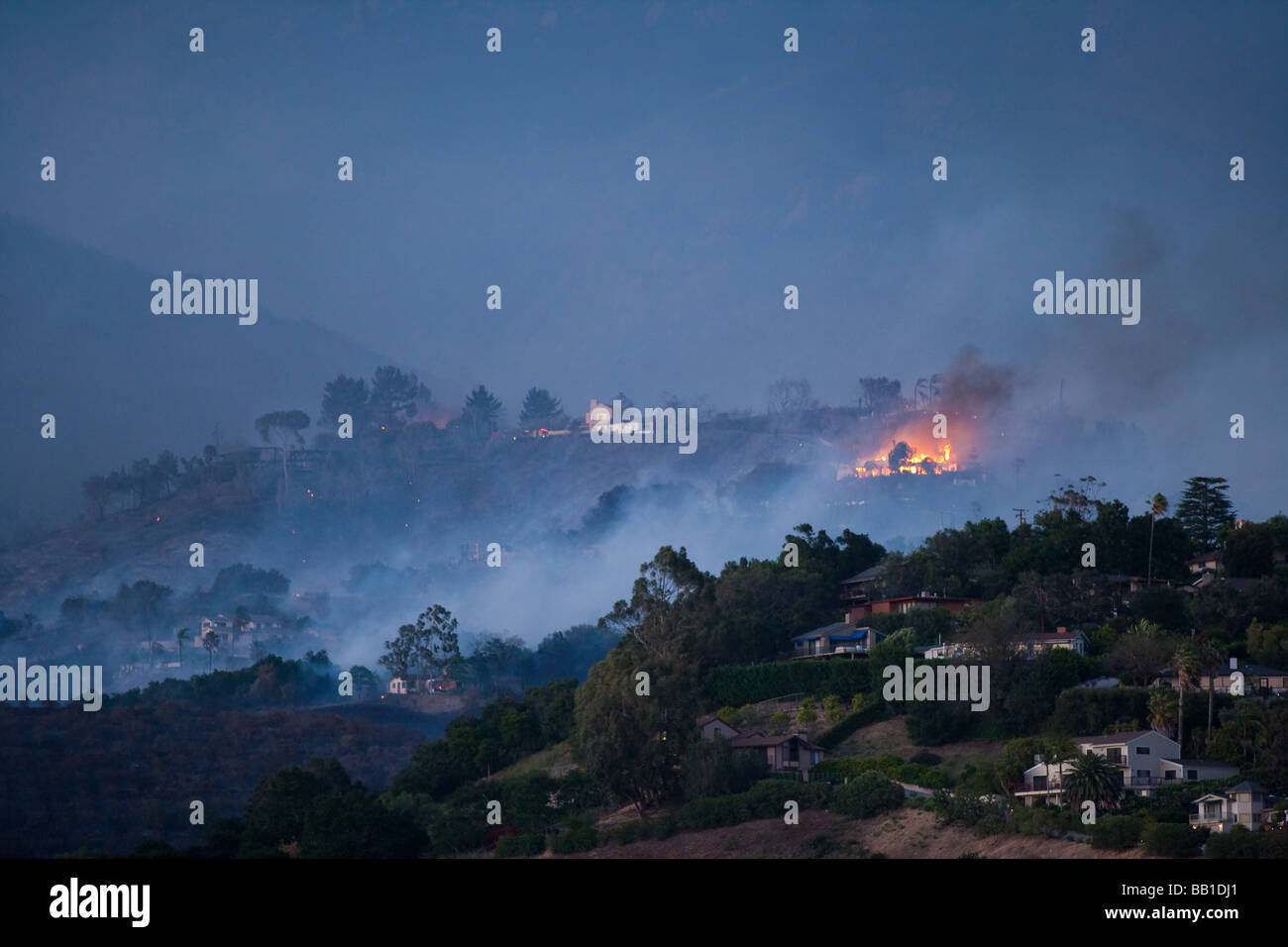 Jesusita Fire Santa Barbara California United States of America Stock ...