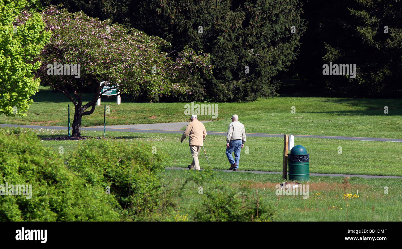 People walking in a state park Stock Photo - Alamy