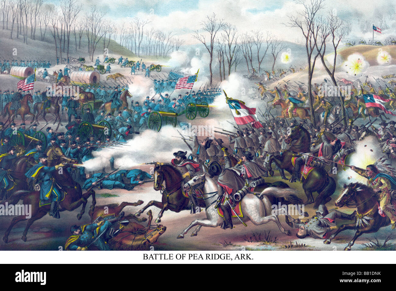 Battle of Pea Ridge or Elkhorn Tavern Stock Photo - Alamy