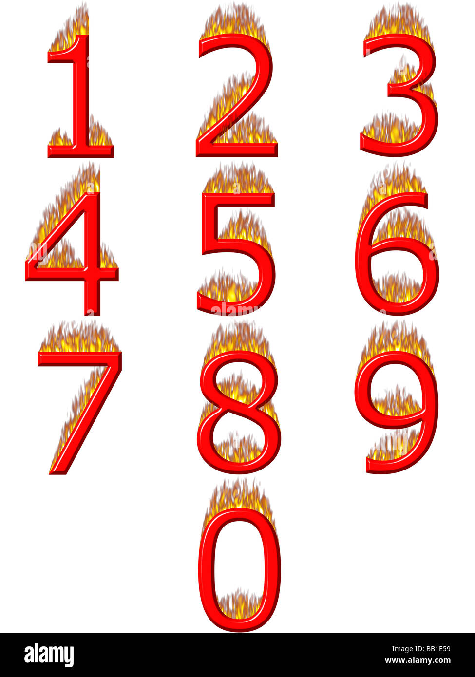 Numbers fire hi-res stock photography and images - Alamy