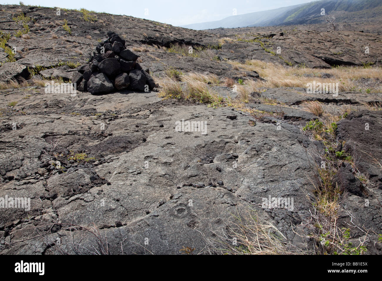 Ancient Hawaiian petroglyphs Big Island Hawaii Stock Photo - Alamy