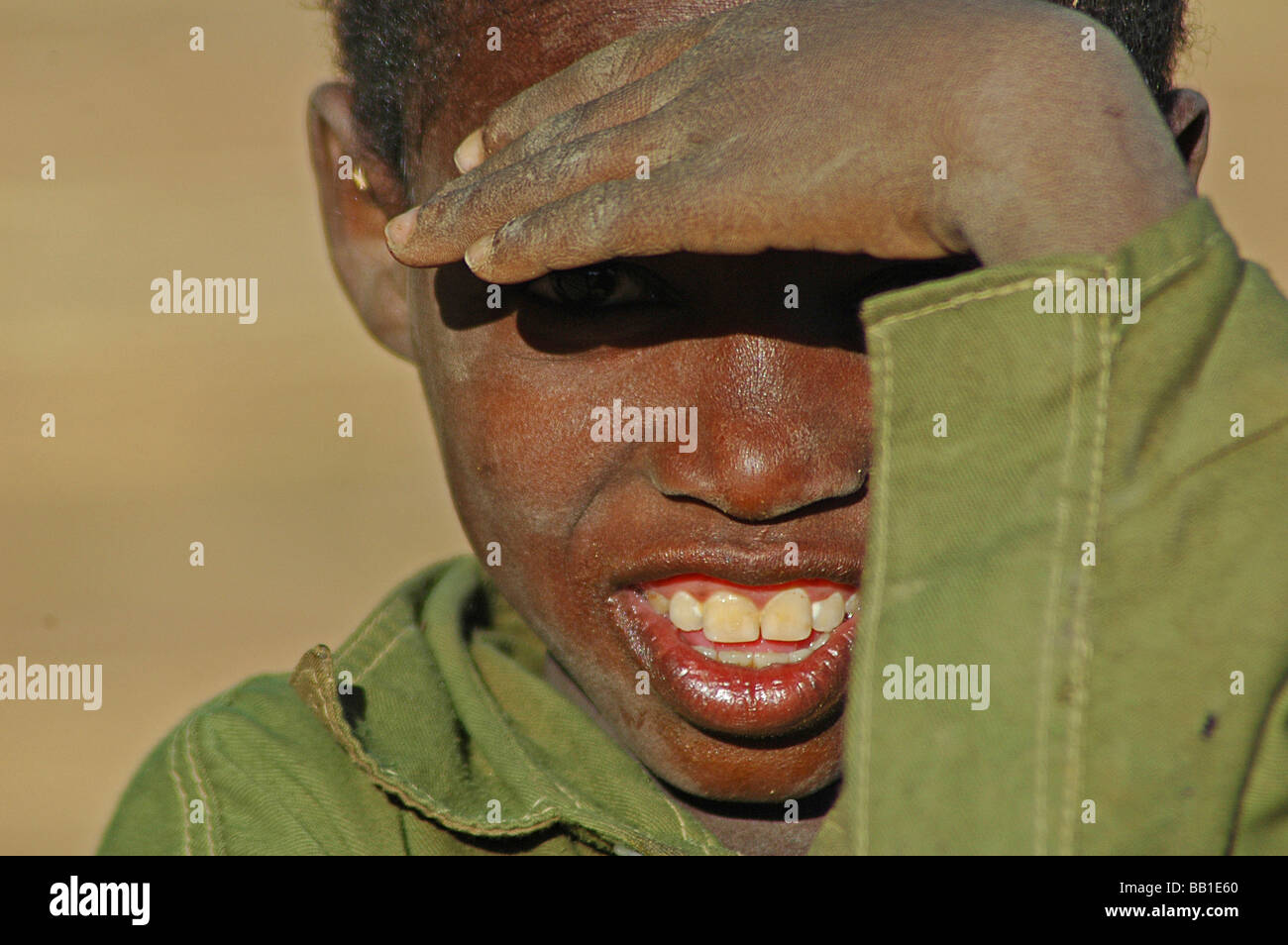 MALI, Dogon Country. Portrait of a Dogon boy. (RF Stock Photo - Alamy