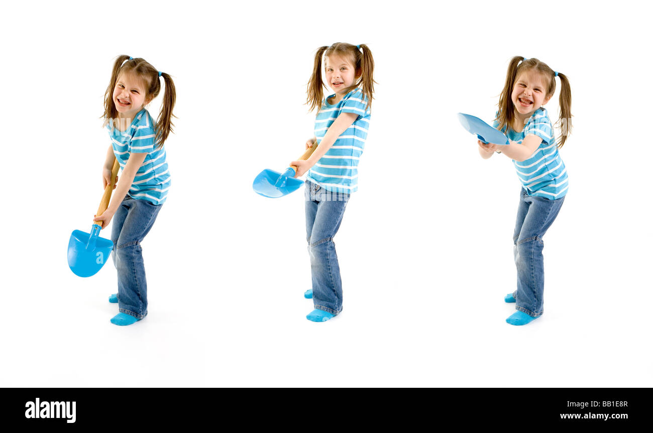 Girl digging Cut Out Stock Images & Pictures - Alamy