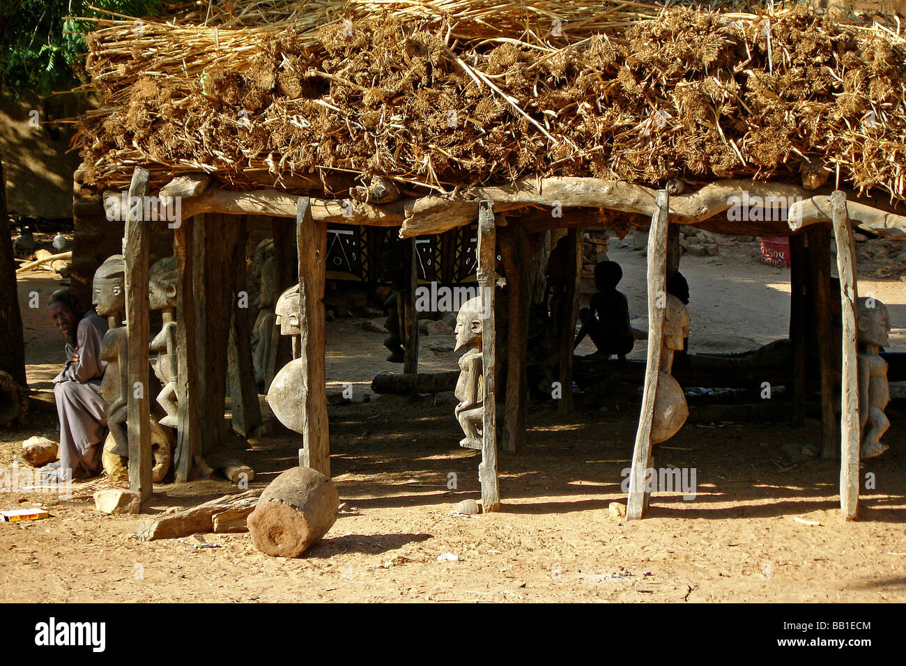 MALI, Dogon Country. Dogon handicrafts stall (RF Stock Photo - Alamy
