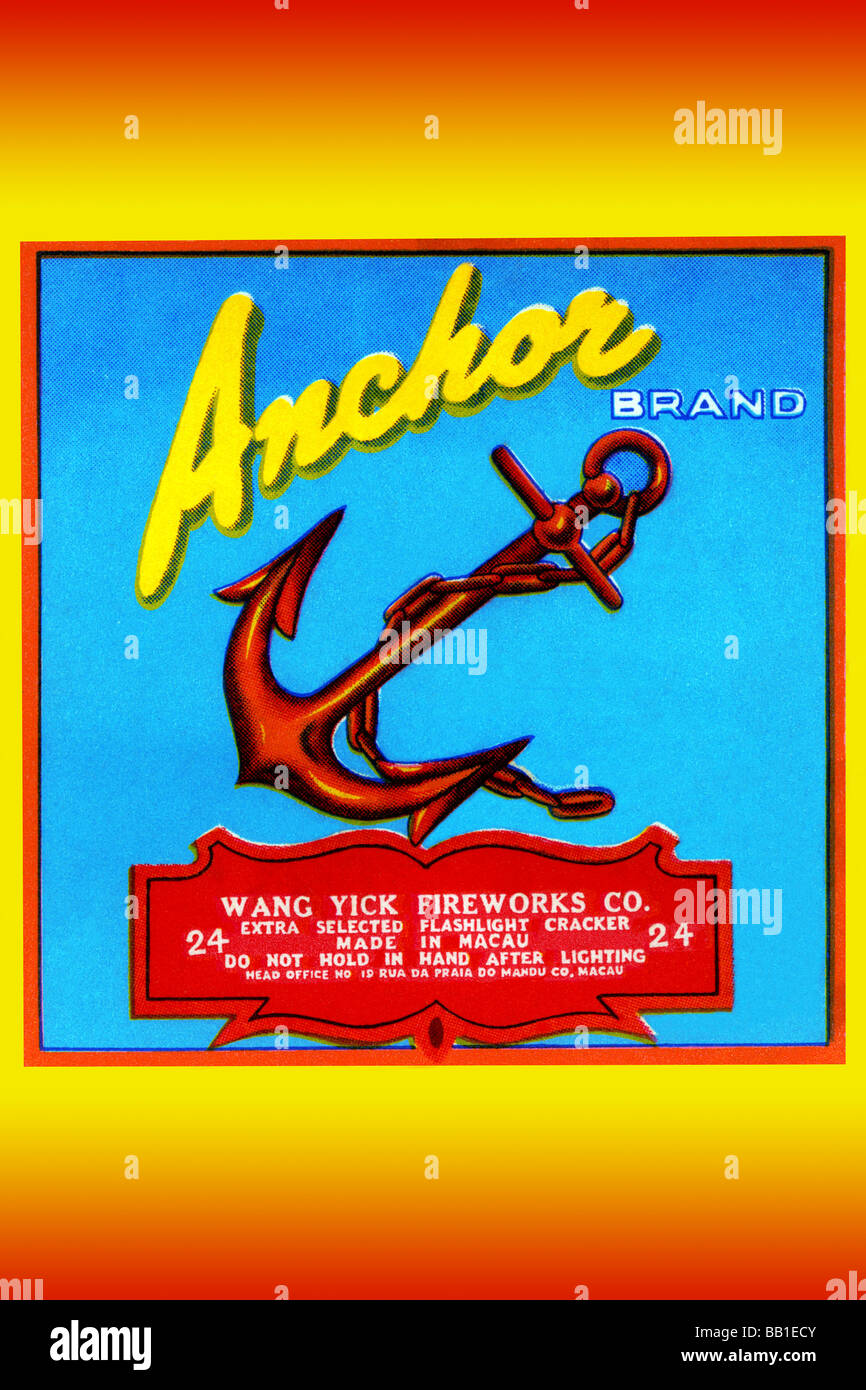 Anchor Brand Fireworks Stock Photo - Alamy
