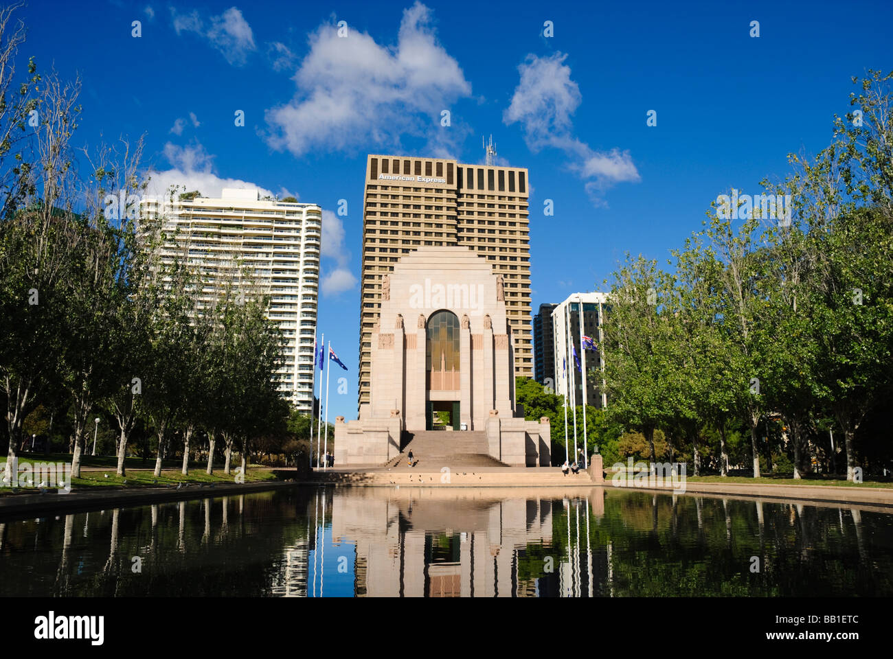 ANZAC Memorial and Pool of Reflection, Hyde Park, Sydney, Australia ...