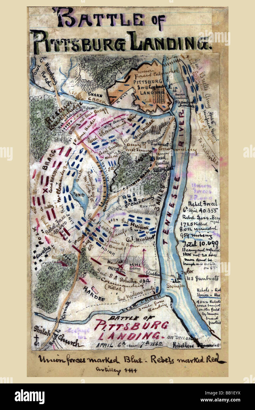 Battle Of Shiloh Map