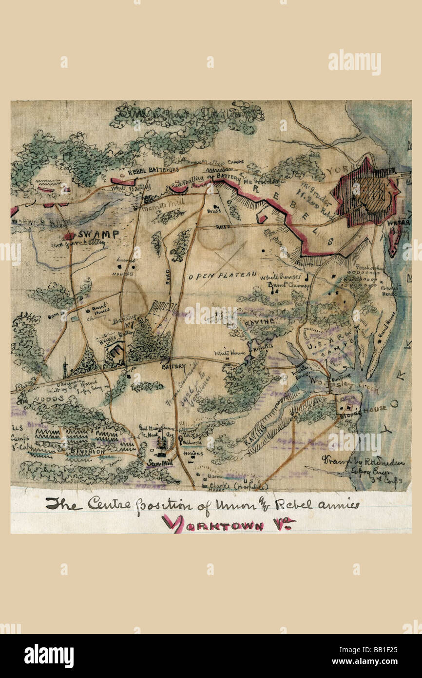 Plan of siege of yorktown hi-res stock photography and images - Alamy