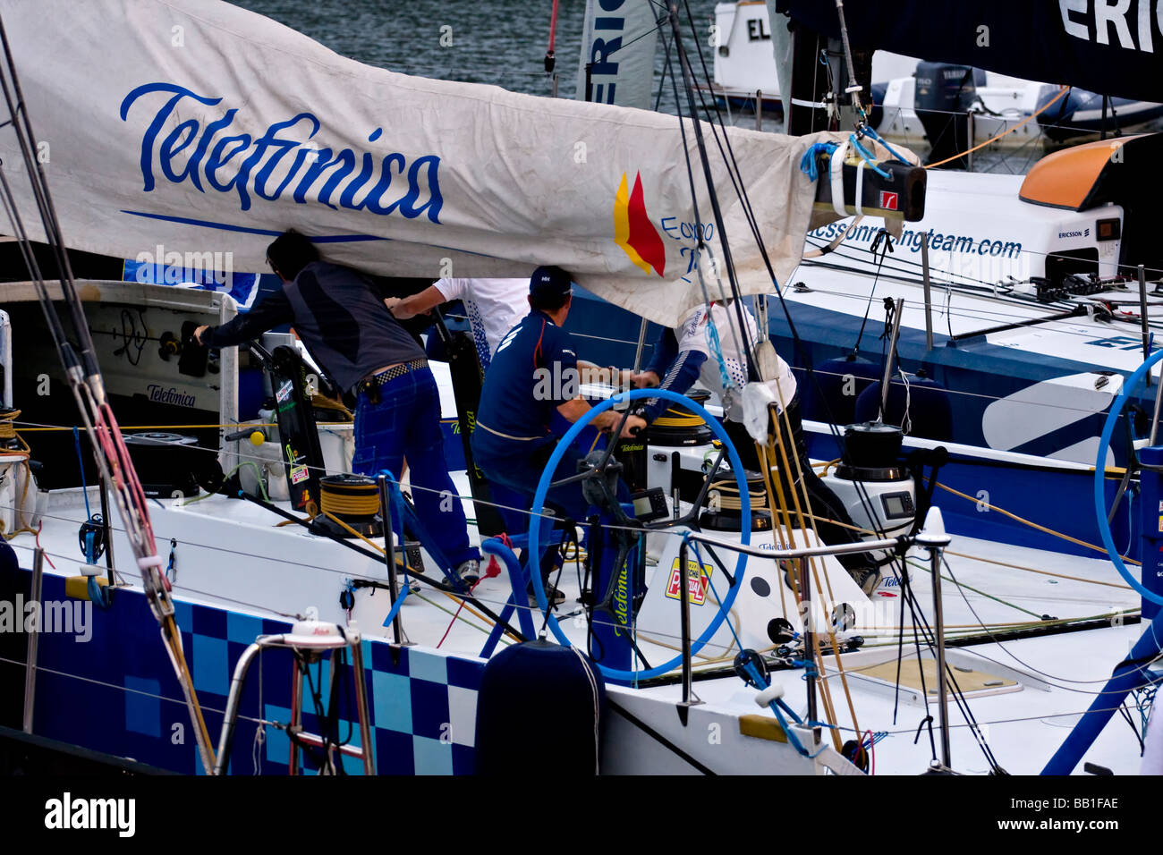 Crew members working sailboat hi-res stock photography and images - Alamy