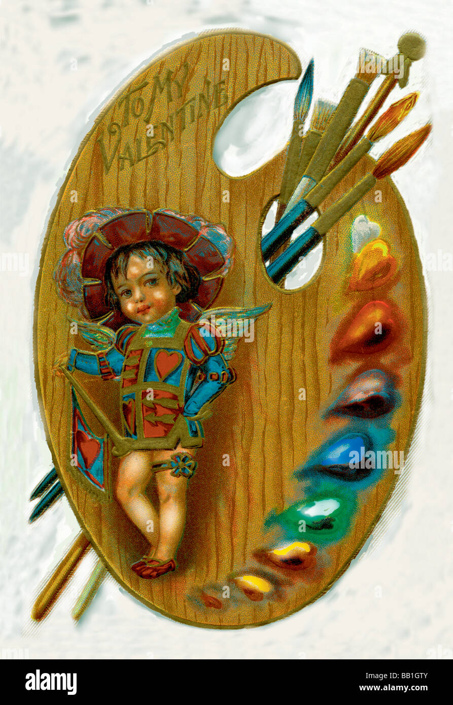 Artist With Palette Stock Photo - Alamy