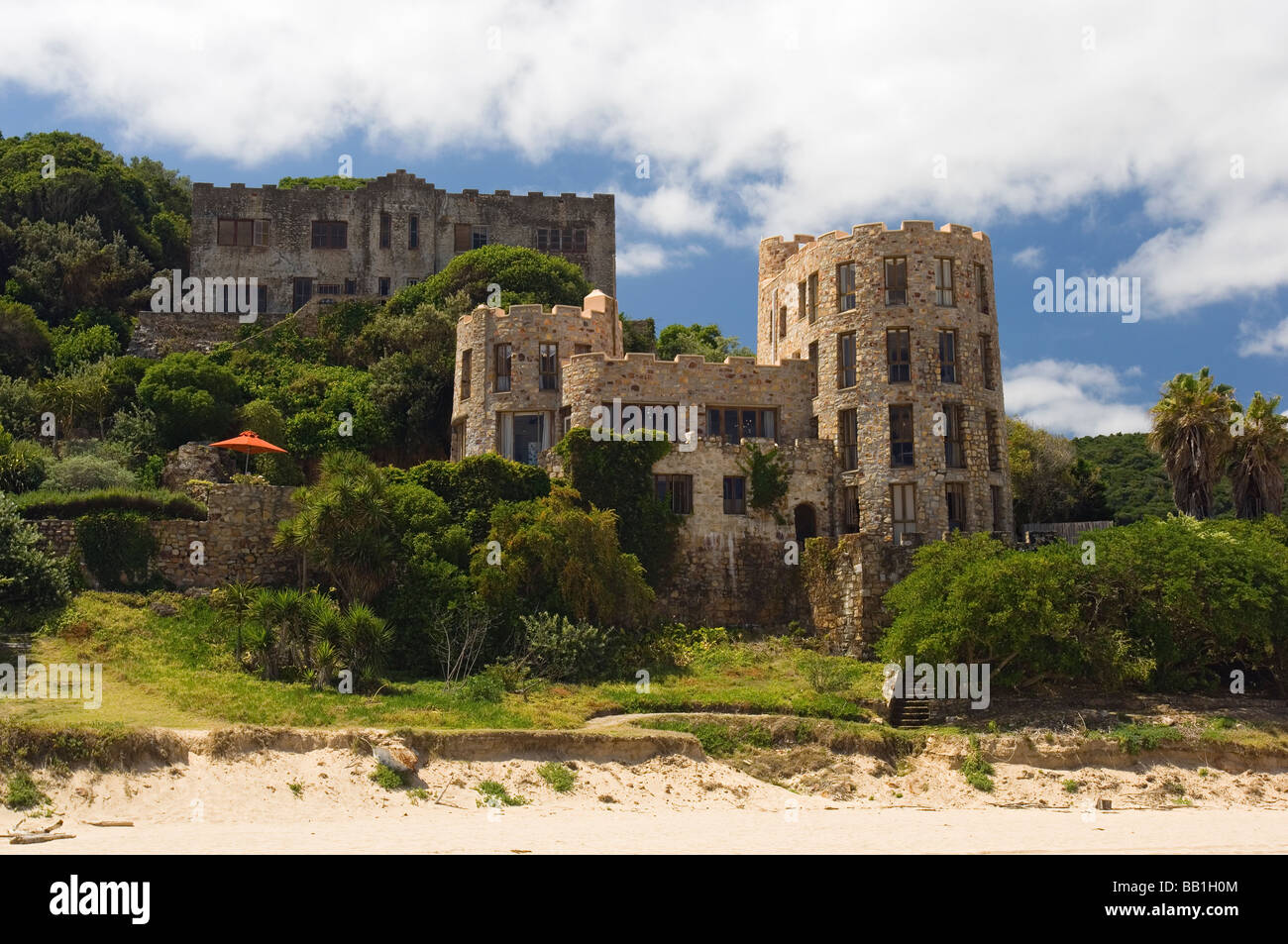 The Knysna Castles on Noetzie Beach, Garden Route, South Africa Stock ...