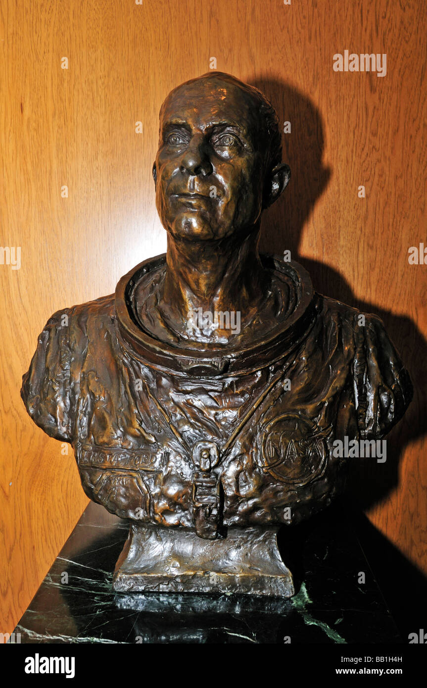 Bust of Thomas P Stafford at the Stafford Air and Space Museum Weatherford Oklahoma Stock Photo ...