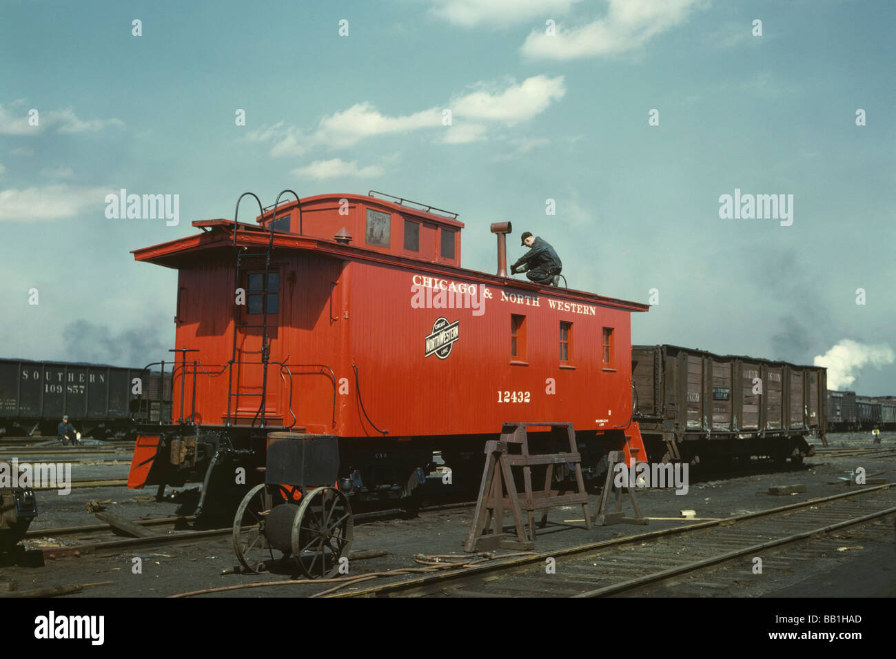 Train caboose hi-res stock photography and images - Alamy