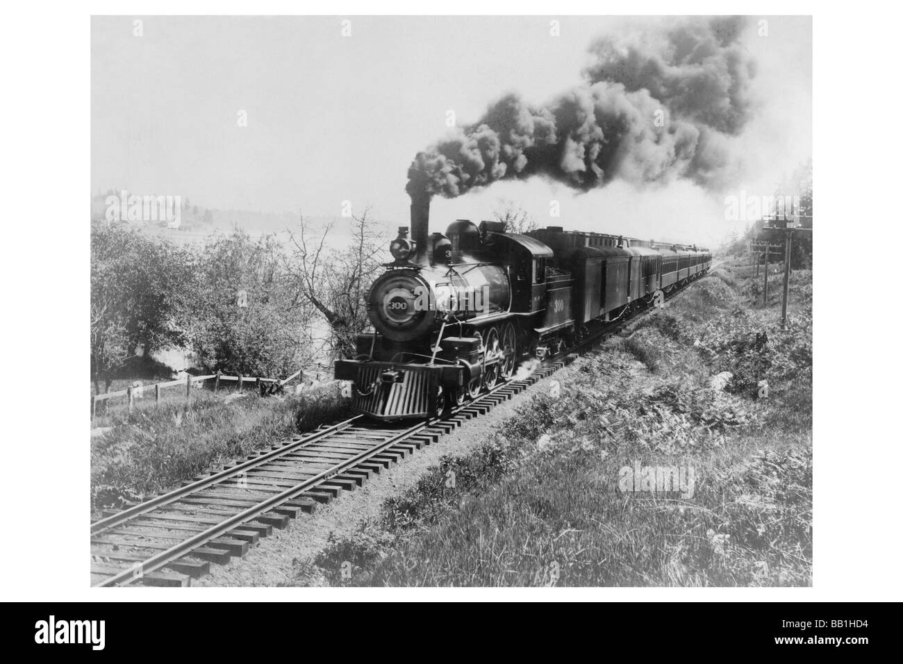 Train of the Northern Pacific Railway Co Stock Photo - Alamy
