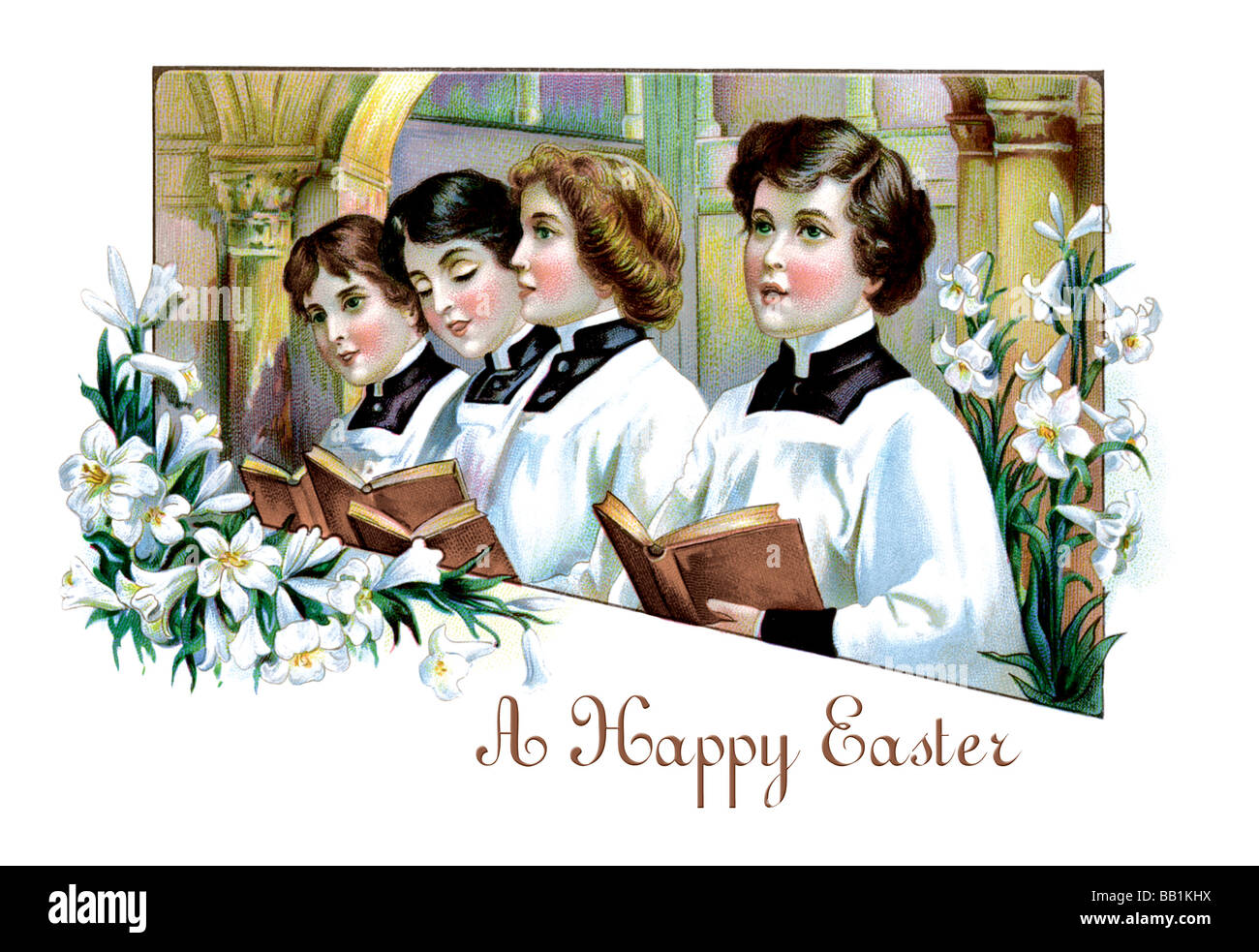 A Happy Easter From the Chorus Boys Stock Photo - Alamy