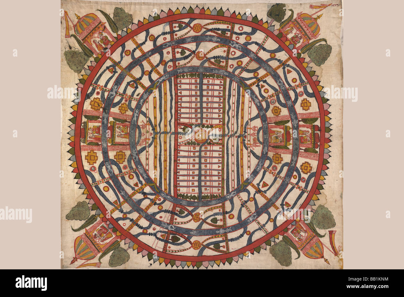 Manuṣyaloka,map of the world of man,according to Jain cosmological ...