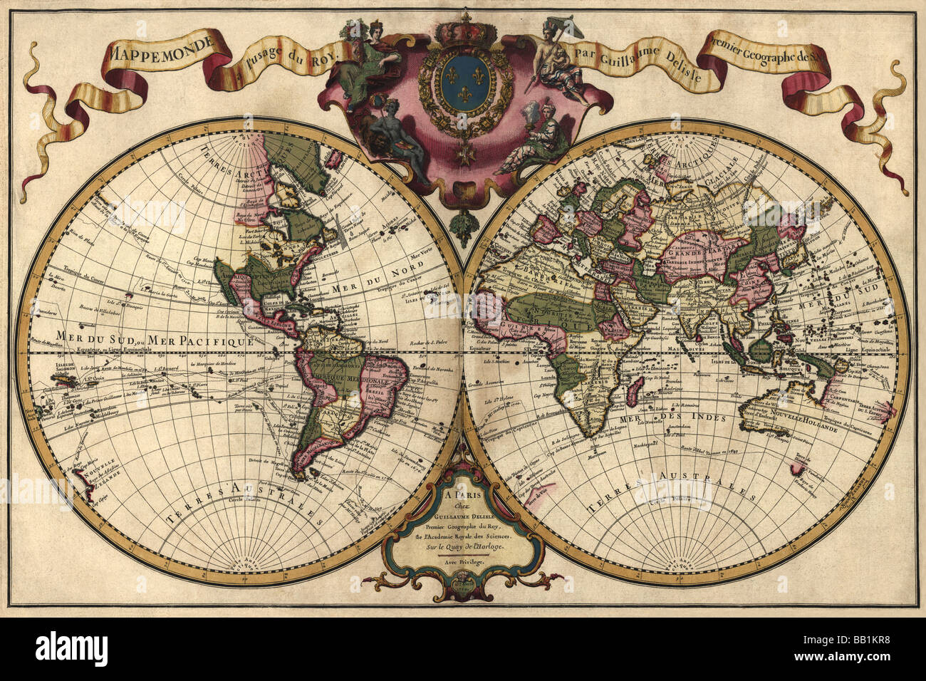 French world map hi-res stock photography and images - Alamy