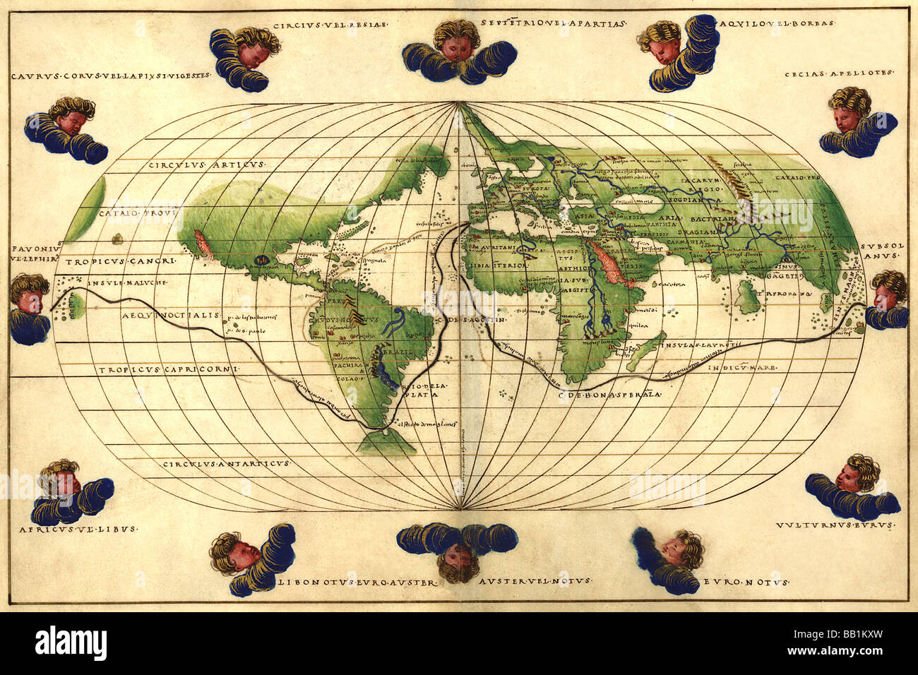 Atlantic ocean winds map hi-res stock photography and images - Alamy