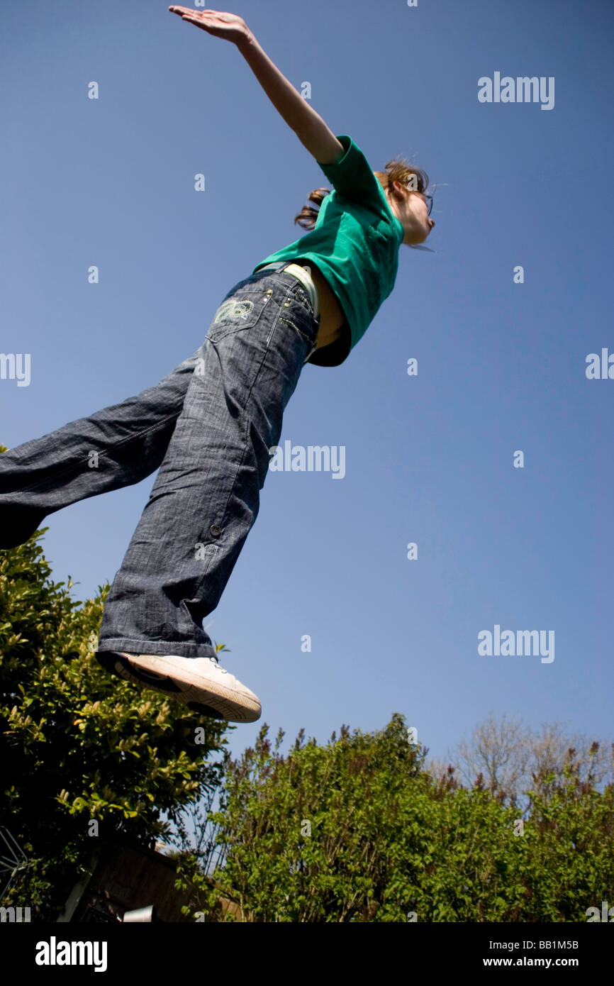 girl walking on air Stock Photo - Alamy
