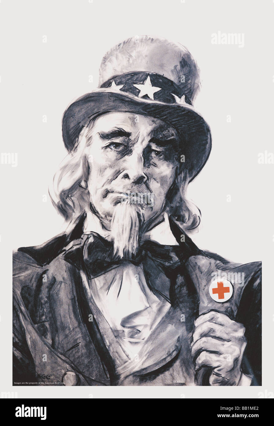 Uncle Sam for the Red Cross Stock Photo - Alamy