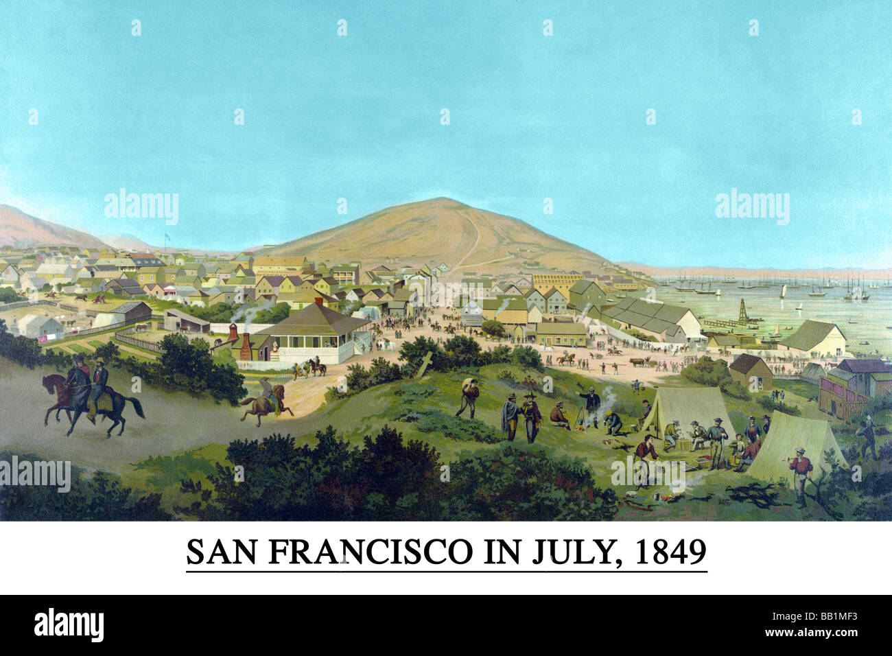 San Francisco in July 1849 from present site of S.F. Stock Exchange ...