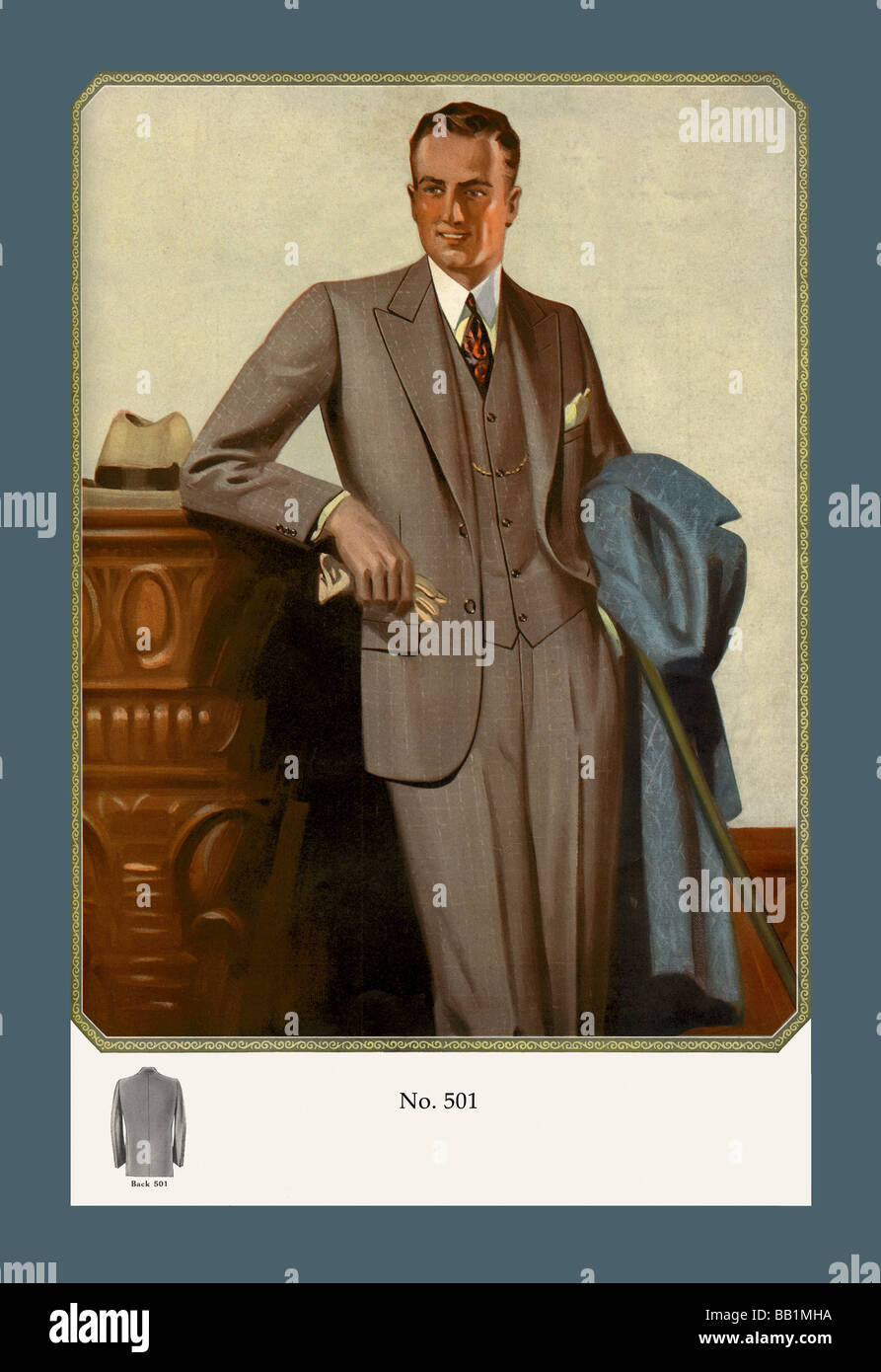 Young Men's Two-Button Sack #1 Stock Photo - Alamy