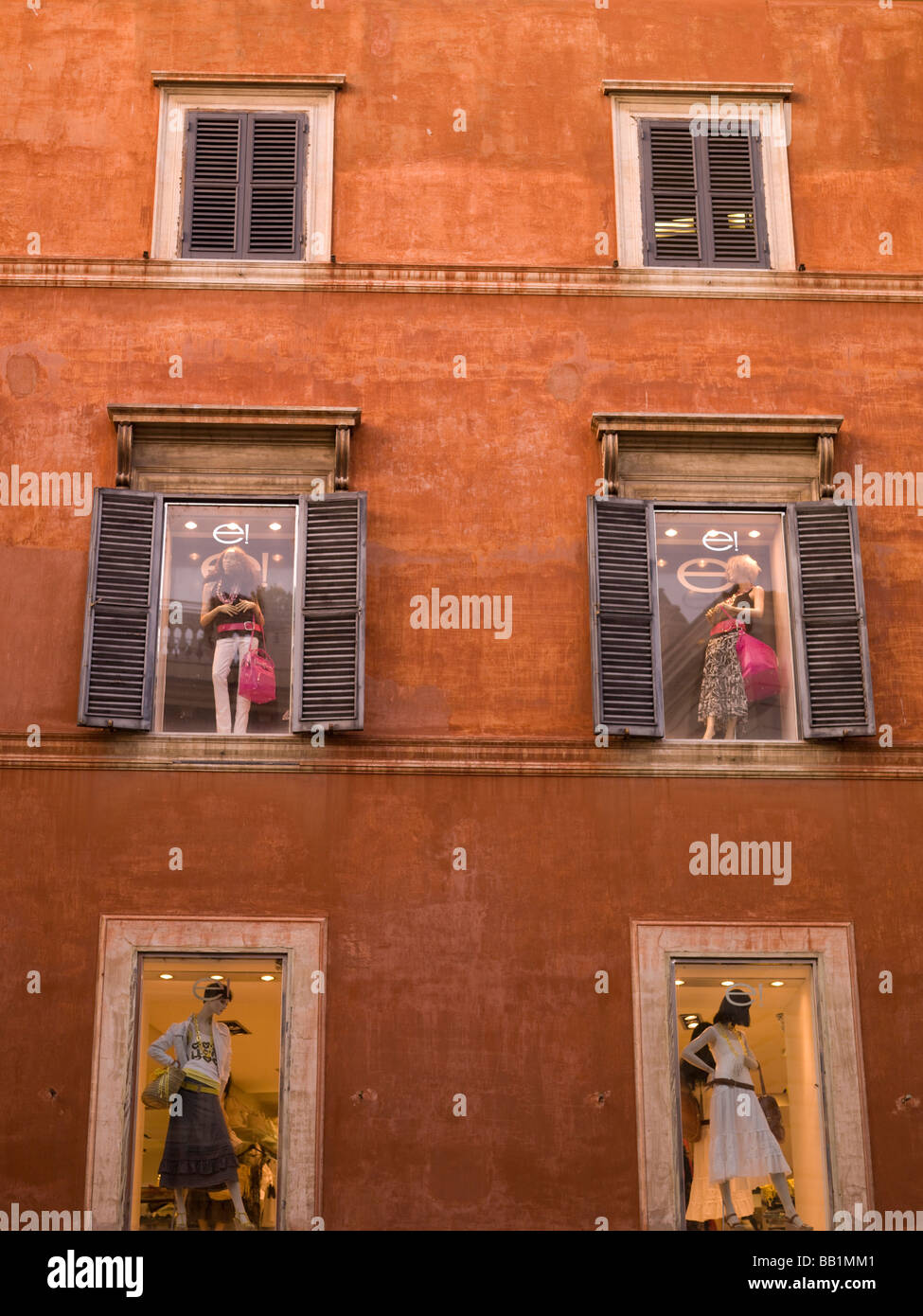 Window displays of clothes shop; Rome, Italy Stock Photo - Alamy