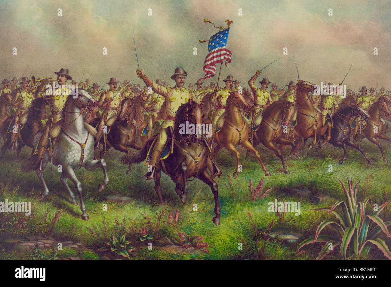Rough-Riders, Col. Theodore Roosevelt, U.S.V. Commander Stock Photo - Alamy