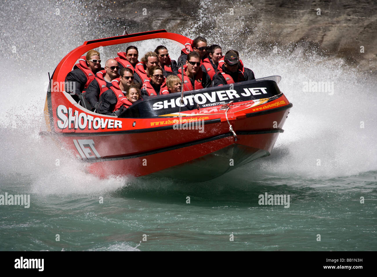 Shotover Jet Queenstown South Island New Zealand Stock Photo - Alamy